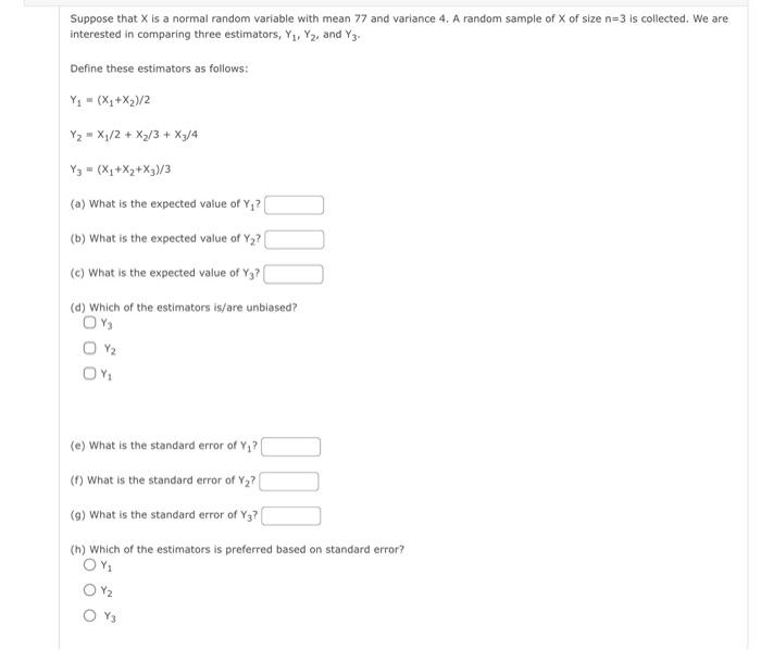 Solved Suppose that X is a normal random variable with mean | Chegg.com