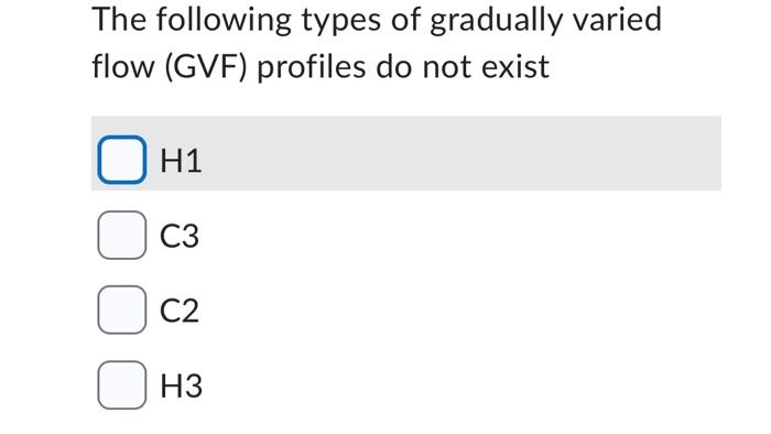 Solved The following types of gradually varied flow (GVF) | Chegg.com