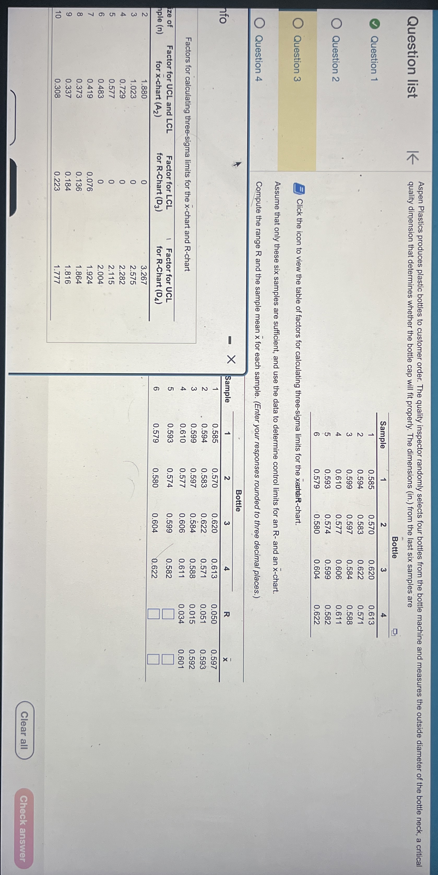 Solved Aspen Plastics produces plastic bottles to customer | Chegg.com