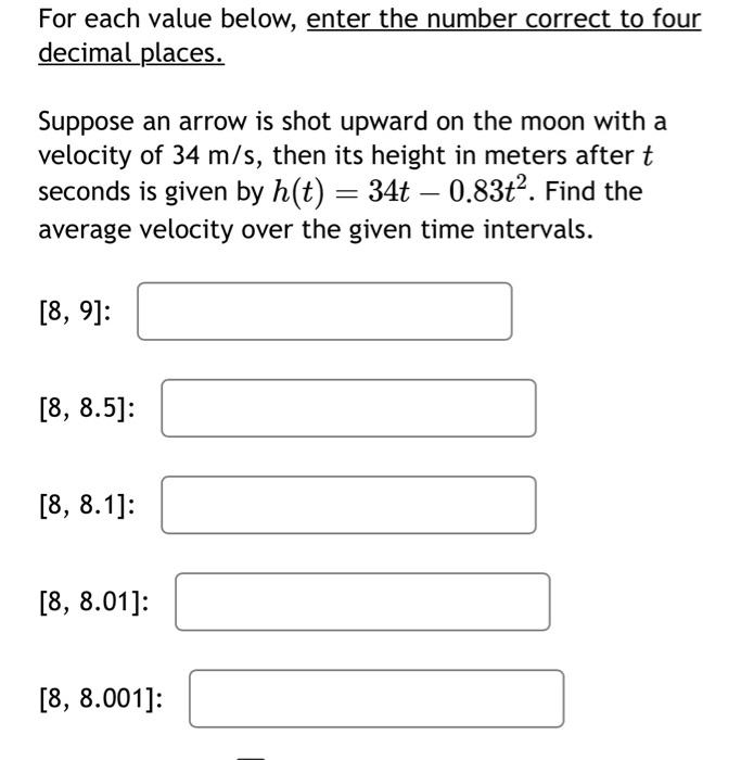 Solved Suppose an arrow is shot upward on the moon velocity | Chegg.com