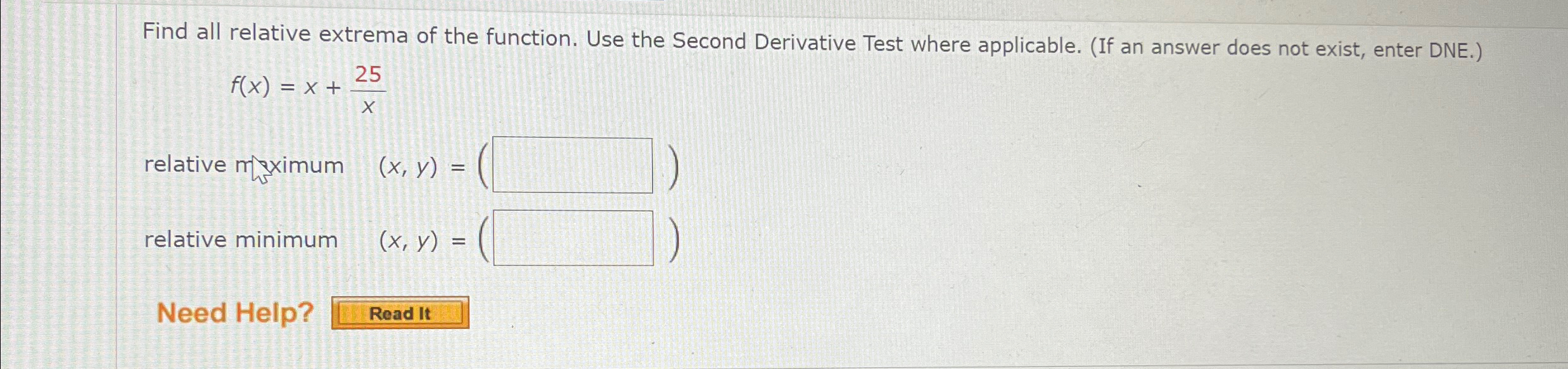Solved Find all relative extrema of the function. Use the | Chegg.com