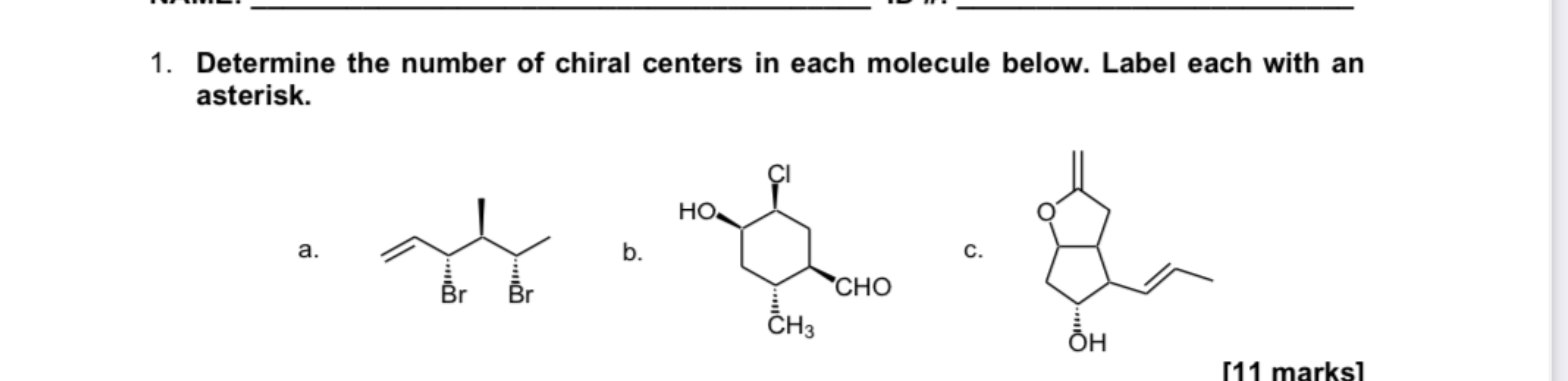 Solved Determine the number of chiral centers in each | Chegg.com