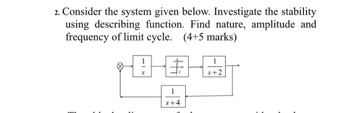 Solved 2 Consider The System Given Below Investigate The