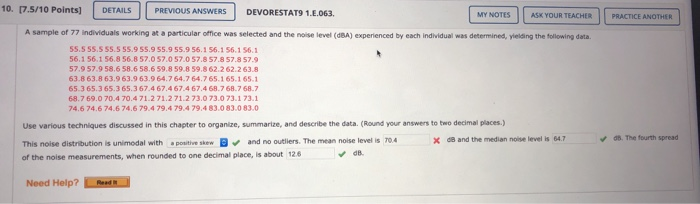 Solved PRACTICE ANOTHER 10. [7.5/10 Points] DETAILS PREVIOUS | Chegg.com