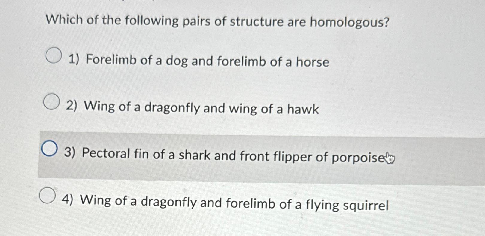 Solved Which of the following pairs of structure are | Chegg.com