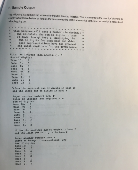 Solved 2. More Assignment Specifics This program will prompt | Chegg.com