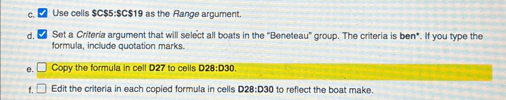 Solved C ﻿use Cells C5 😒 ﻿19 ﻿as The Range Argumentd 5906