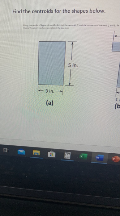 Solved Find the centroids for the shapes below. Langress of | Chegg.com