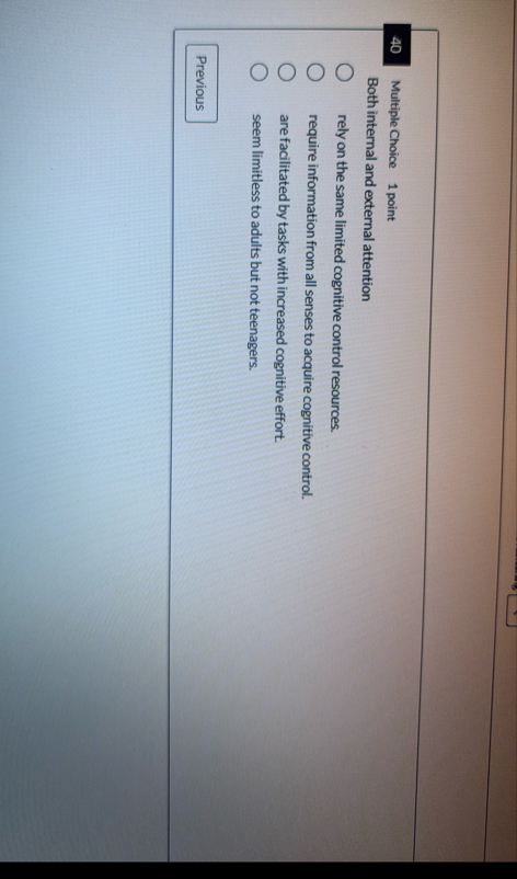 Solved 40Multiple Choice1 ﻿pointBoth internal and external | Chegg.com