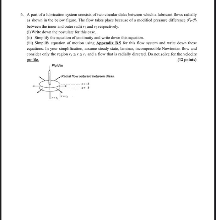Solved 6. A part of a lubrication system consists of two | Chegg.com