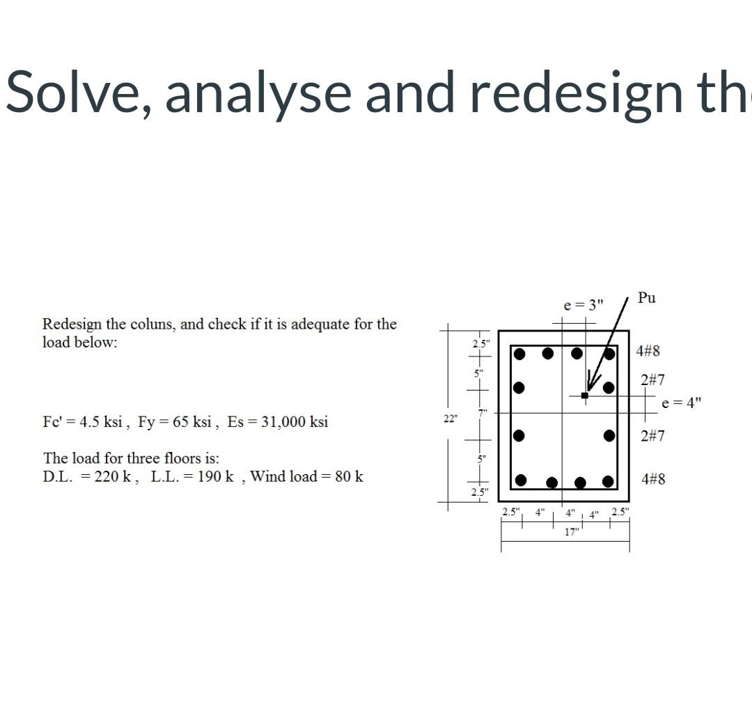 Solved Solve, analyse and redesign th Pu e=3" Redesign the | Chegg.com
