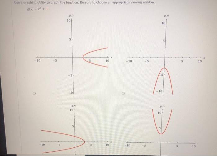 Solved use a graphing utility to graph the function. Be sure | Chegg.com