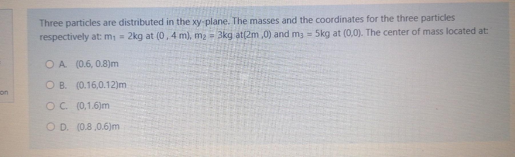Solved Three particles are distributed in the xy-plane. The | Chegg.com