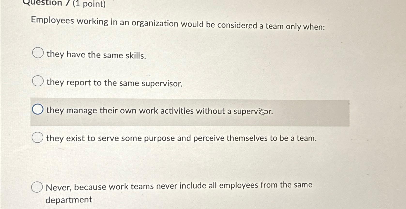 Solved Employees Working in an organization woEmployees | Chegg.com