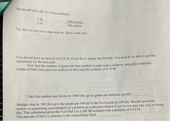 Solved Set up and solve for X: (cross multiply) | Chegg.com