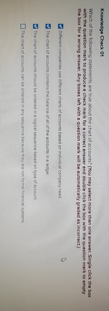 Solved Knowledge Check 01 Which of the following statements | Chegg.com