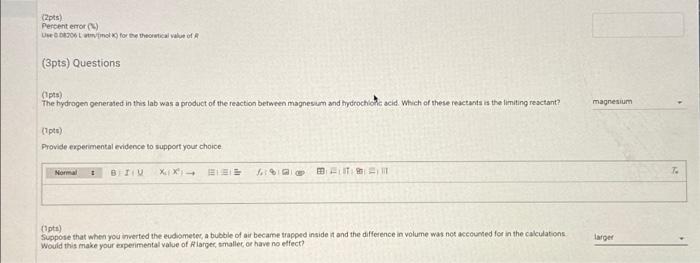 Solved Calculations For Experimentally Determining R 2762