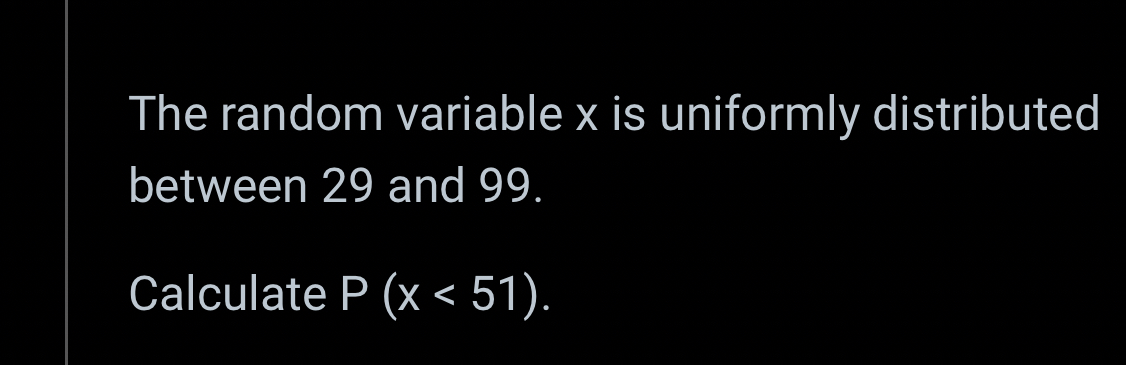 Solved The random variable x ﻿is uniformly distributed | Chegg.com