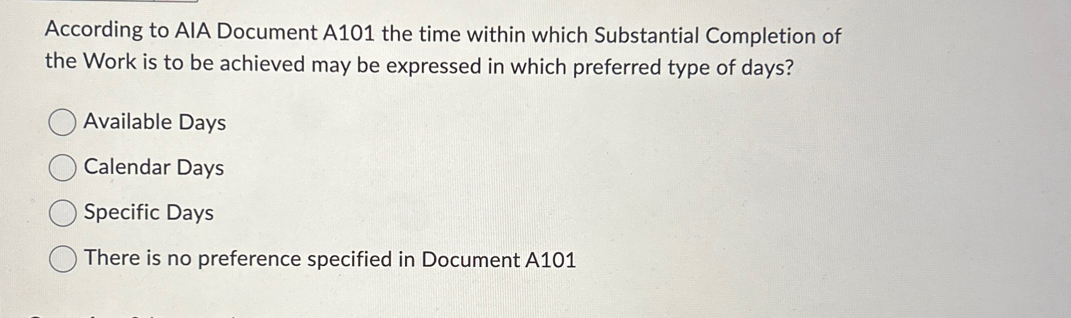 Solved According to AIA Document A101 ﻿the time within which | Chegg.com