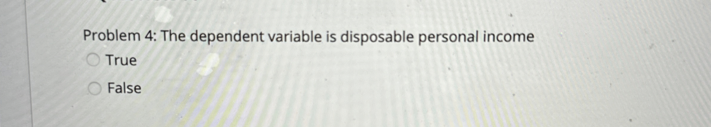 Solved Problem 4: The dependent variable is disposable | Chegg.com