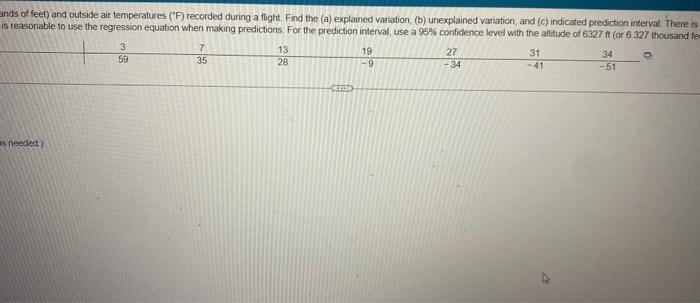 Solved A. find the explained variation B. find the | Chegg.com