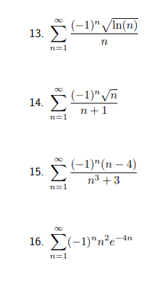 Solved Determine if the following series are absolutely | Chegg.com