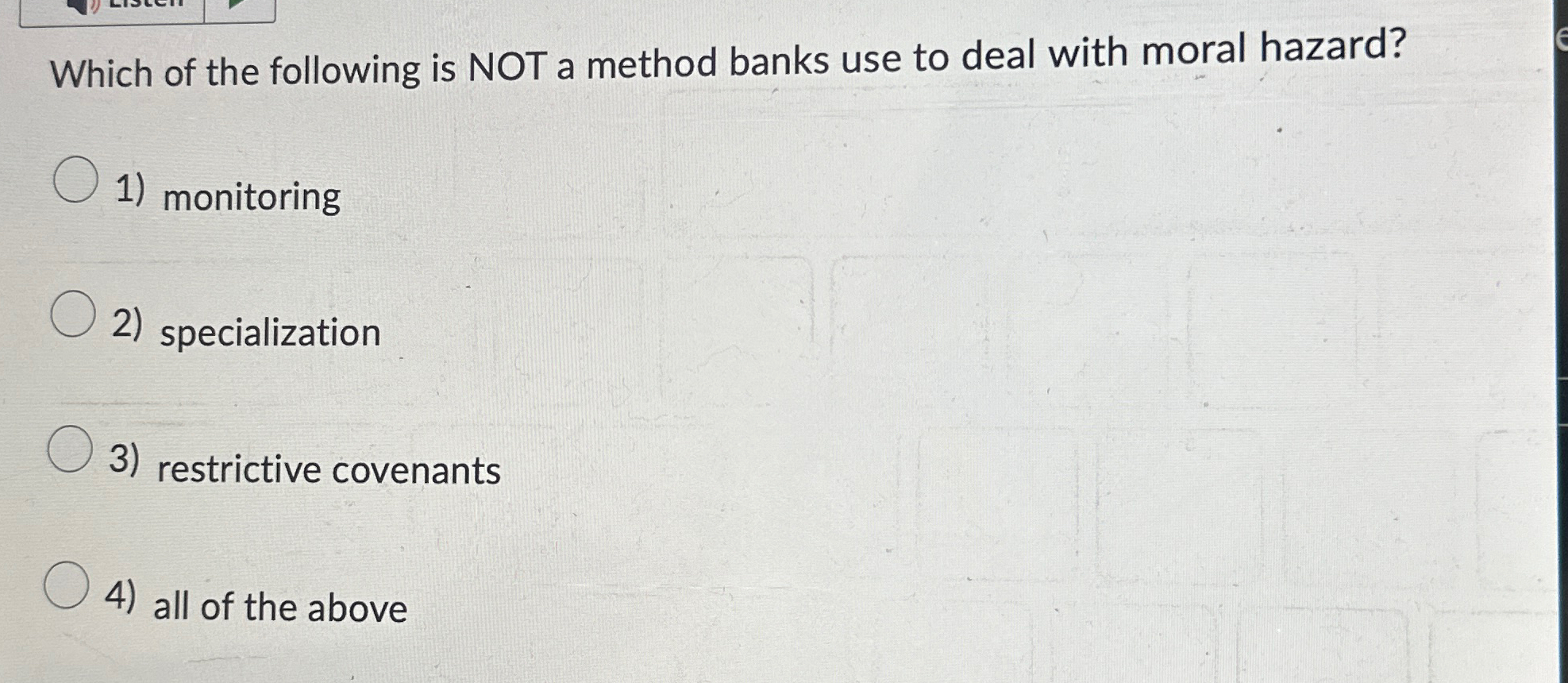 Solved Which of the following is NOT a method banks use to | Chegg.com