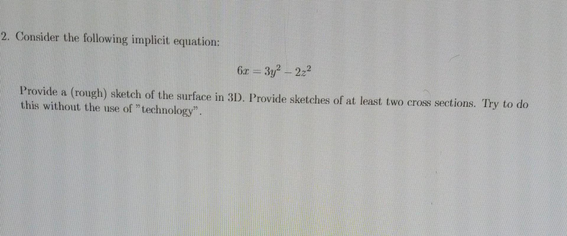 Solved 2. Consider the following implicit equation: | Chegg.com