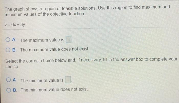 Solved The graph shows a region of feasible solutions. Use | Chegg.com
