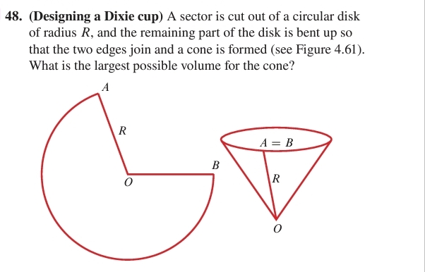 Solved (Designing a Dixie cup) ﻿A sector is cut out of a | Chegg.com
