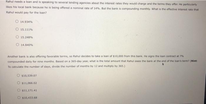 Solved The number of compounding periods in one year is | Chegg.com