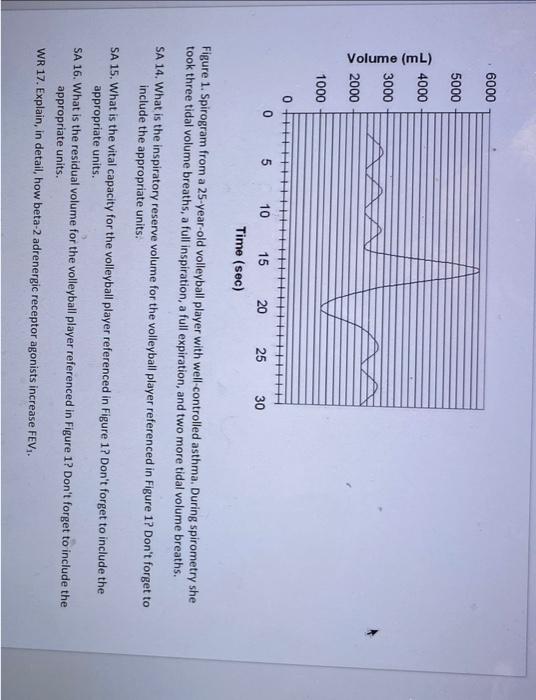 Solved Figure 1. Spirogram from a 25-year-old volleyball | Chegg.com