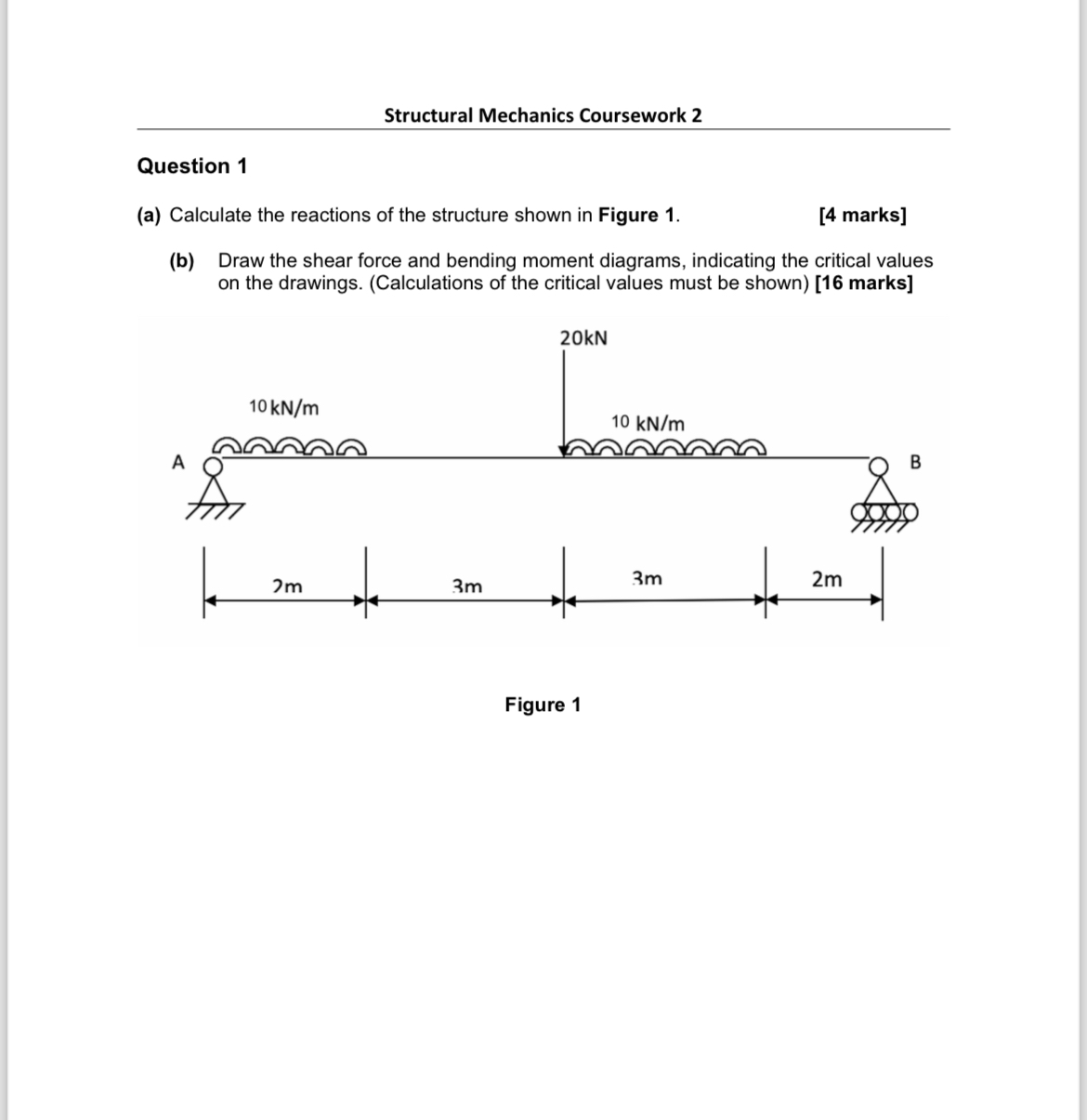 Solved Structural Mechanics Coursework 2Question 1(a) | Chegg.com