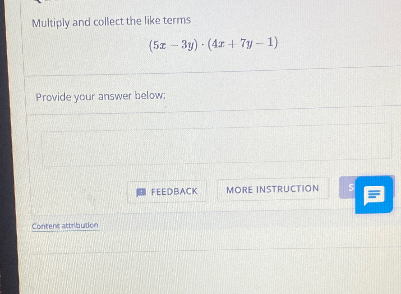 Solved Multiply and collect the like | Chegg.com