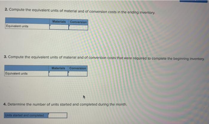 Solved 3. Compute the equivalent units of material and of | Chegg.com