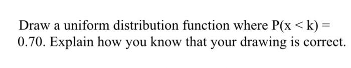 Solved Draw a uniform distribution function where P(x | Chegg.com