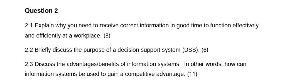 Solved 2.1 Explain why you need to receive correct | Chegg.com
