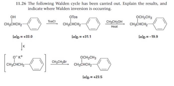 Solved 11.26 The following Walden cycle has been carried | Chegg.com