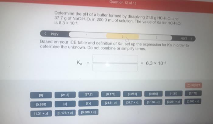 Solved Determine the pH of a buffer formed by dissolving | Chegg.com