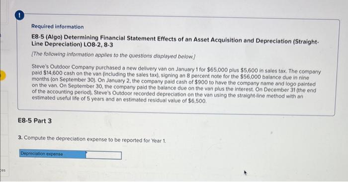Solved Required information E8-5 (Algo) Determining | Chegg.com