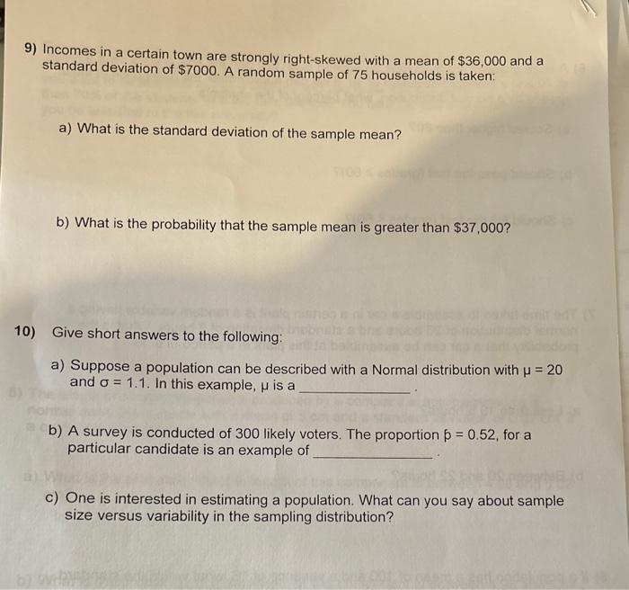 Solved 1) X is a normally distributed variable with a mean | Chegg.com