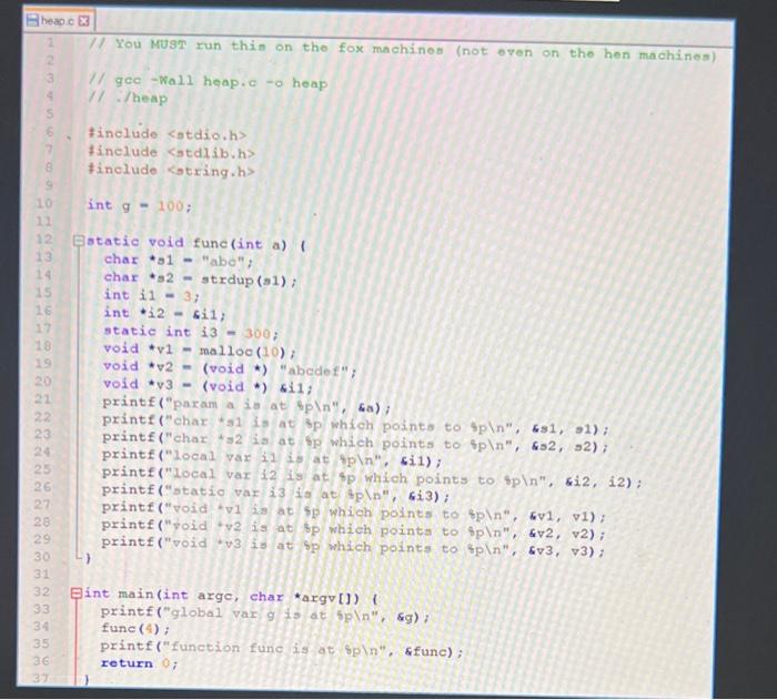 Solved heap.c 4 S #include #include #include 10 int g- | Chegg.com