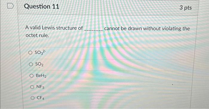 Solved A valid Lewis structure of cannot be drawn without | Chegg.com