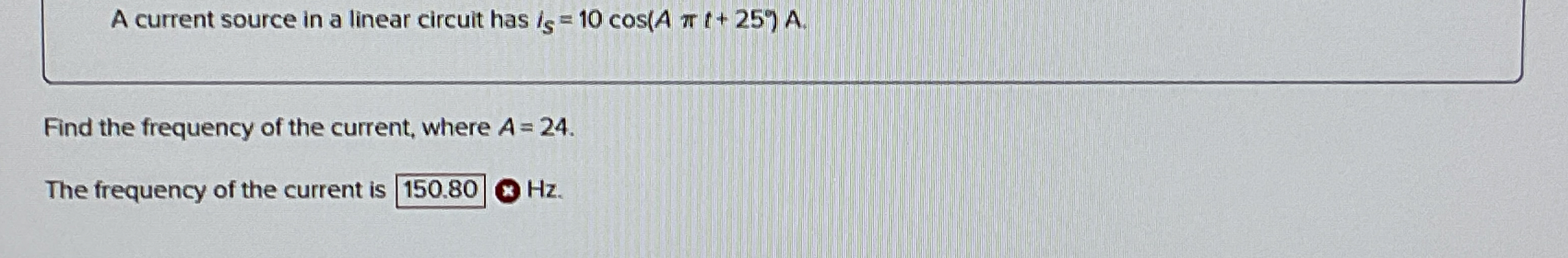 Solved A current source in a linear circuit has | Chegg.com