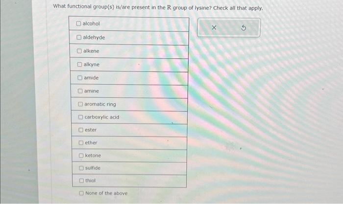 Solved What functional group(s) is/are present in the R | Chegg.com