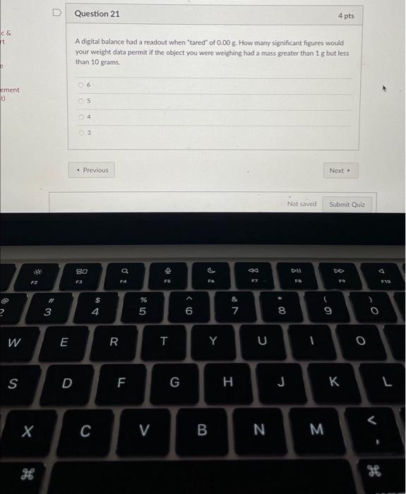 Solved A digital balance had a readout when "tared" of 0.00 | Chegg.com