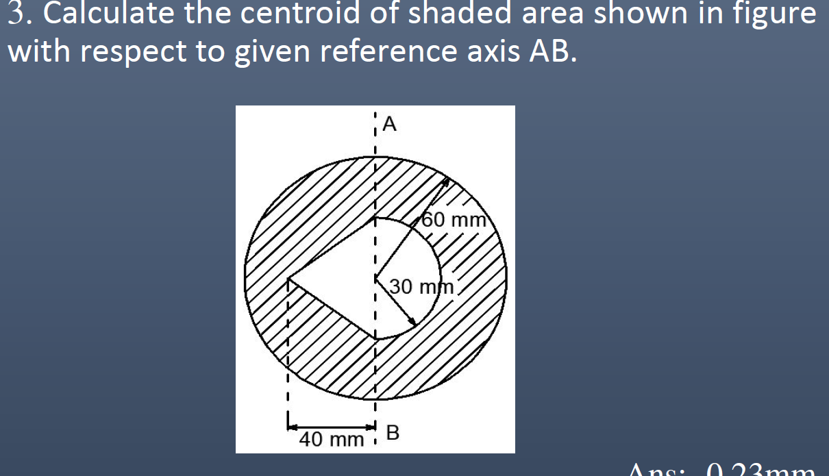 Solved Calculate the centroid of shaded area shown in | Chegg.com