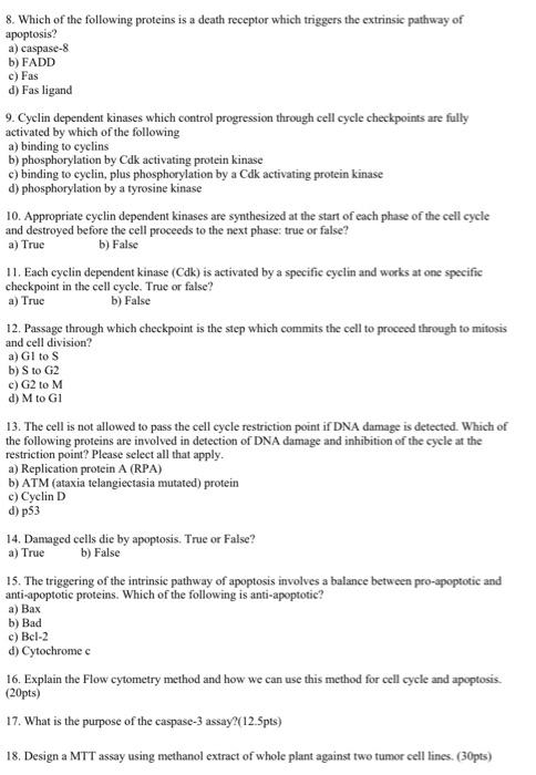 Solved Especially the 18th question is very important. It | Chegg.com