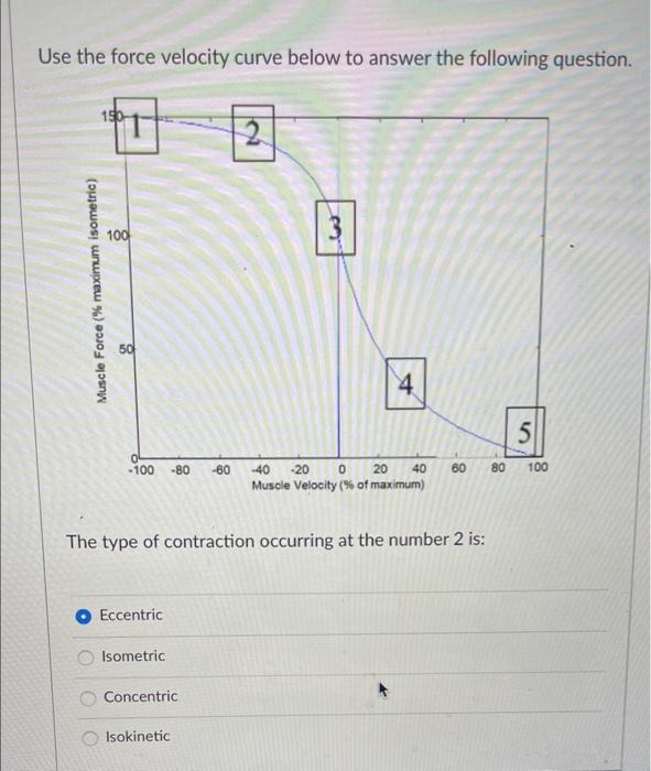 Solved Use the force velocity curve below to answer the | Chegg.com