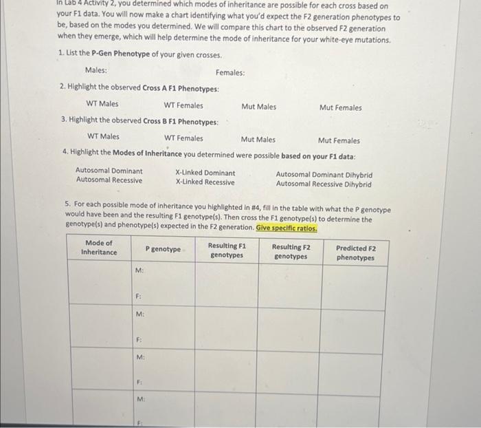 In Lab 4 Activity 2, you determined which modes of | Chegg.com